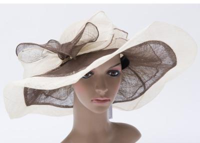 Cina cappelli molli del ricevimento pomeridiano del bordo di 14cm con due strati di Bowknot per la chiesa in vendita