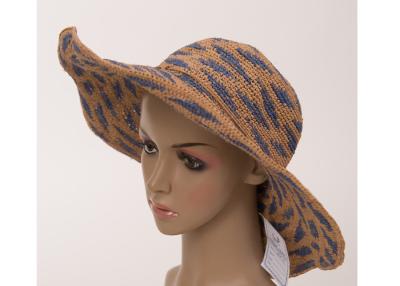Cina cappelli del bordo della rafia di 58cm ampi con il grumo di colore per la chiesa, ampio cappello di Sun del bordo di Fasionable in vendita