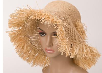 Cina I cappelli flosci crudi naturali/8cm di Sun della primavera Brim i cappelli della rafia per le donne in vendita