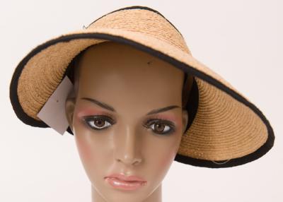 Cina i cappelli marrone chiaro naturali della rafia di 14cm per le donne, fanno festa i cappelli flosci di Sun in vendita