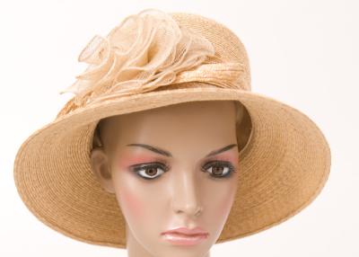Cina Cappelli di paglia delle donne del fiore della treccia della paglia con il breve bordo per svago in vendita