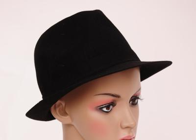 Cina cappello per gli uomini, cappello di feltro nero di Fedora del feltro della lana di inverno del bordo di 5cm della lana in vendita
