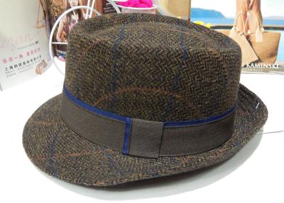 Cina Cappello del bordo dei cappelli 5cm di Homburg degli uomini della chiesa della primavera per il partito, cappelli di paglia degli uomini in vendita