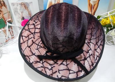 Cina Cappelli di Homburg degli uomini del feltro di pelo del coniglio di griglia, grande decorazione del cappello del bordo in vendita