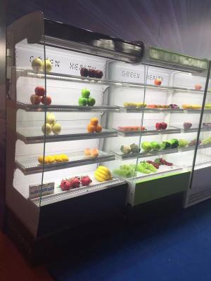 China Vidrio abierto de la curva del refrigerador de Multideck del equipo de refrigeración del supermercado en venta