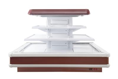 China Las bebidas abiertas del refrigerador de Multideck del congelador de la fruta abren el tipo redondo de los 2m en venta