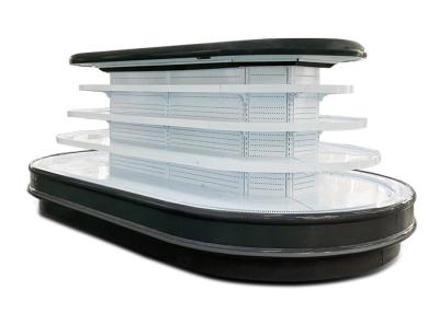 China Refrigerador de la exhibición de la bebida de la fruta de la lechería de Mini Round Island Open Refrigerator del supermercado en venta