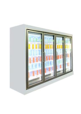 China Enfriador abierto de múltiples pisos cerrado remoto de vidrio transparente Visi Cooler estante de 4 capas en venta