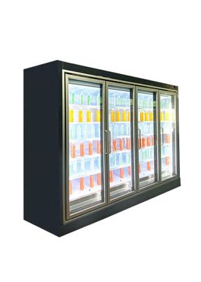 China Enfriador abierto de múltiples pisos cerrado remoto de vidrio transparente Visi Cooler estante de 4 capas en venta