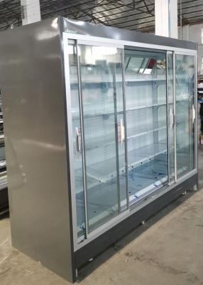 China Enfriador abierto de múltiples pisos cerrado remoto de vidrio transparente Visi Cooler estante de 4 capas en venta