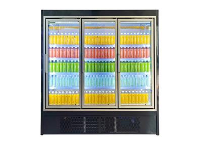 China Refrigerador de la exhibición de Multideck de la venta al por menor de la tienda con las puertas verticalmente en venta