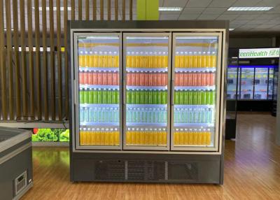 China Refrigerador de la exhibición de Multideck de la venta al por menor de la tienda con las puertas verticalmente en venta