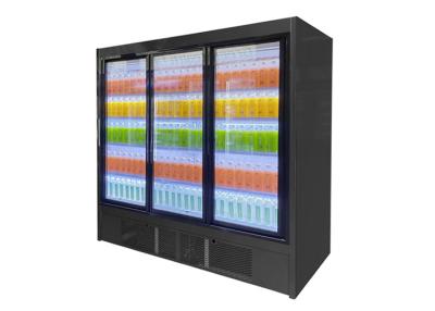 China Refrigerador que no engorda de la exhibición de Multideck de la longitud del OEM con la puerta deslizante en venta