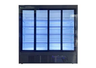 China Refrigerador que no engorda de la exhibición de Multideck de la longitud del OEM con la puerta deslizante en venta