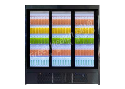 China Refrigerador que no engorda de la exhibición de Multideck de la longitud del OEM con la puerta deslizante en venta