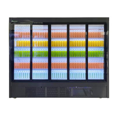 中国 商用 マルチデッキ オープン チラー ディスプレイ 冷蔵庫 ガラス ドア 販売のため