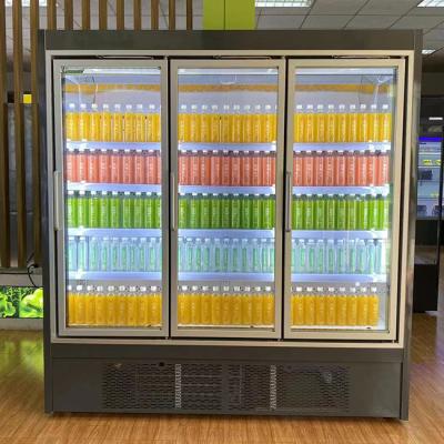 中国 商用 マルチデッキ オープン チラー ディスプレイ 冷蔵庫 ガラス ドア 販売のため