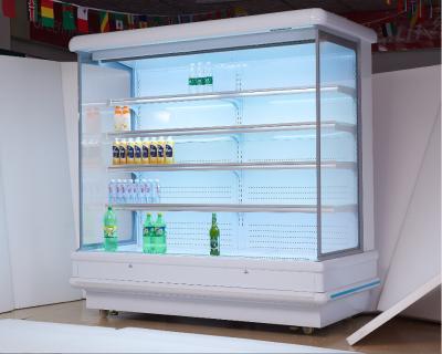 China Offene vordere Kühlvorrichtung R404a-Supermarkt Multideck mit Einsteckart für Getränke zu verkaufen