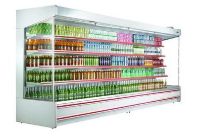 Cina Frigorifero dritto commerciale dell'esposizione, multi lunghezza a distanza del refrigeratore 10m della piattaforma in vendita