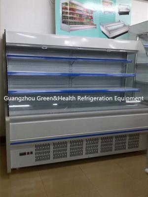 China Offene Anzeigen-Kühler vertikaler Vorhang Multideck energiesparend für Geschäft zu verkaufen
