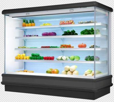 China Commercial Upright Showcase Display Multideck Open Chiller Supermarket Fruit Refrigerator for sale