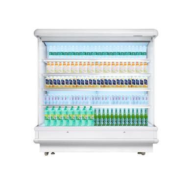 China Commercial Upright Showcase Display Multideck Open Chiller Supermarket Fruit Refrigerator for sale