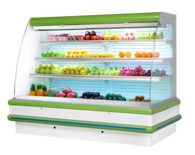 China Commercial Upright Showcase Display Multideck Open Chiller Supermarket Fruit Refrigerator for sale
