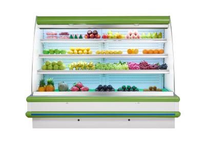 China Commercial Upright Showcase Display Multideck Open Chiller Supermarket Fruit Refrigerator for sale