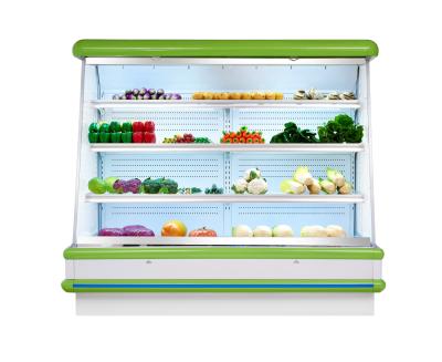 China Commercial Upright Showcase Display Multideck Open Chiller Supermarket Fruit Refrigerator for sale