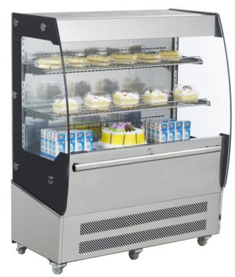 China Refrigerador de cristal delantero del escaparate del refrigerador de la exhibición del postre del cuadrado abierto en venta en venta