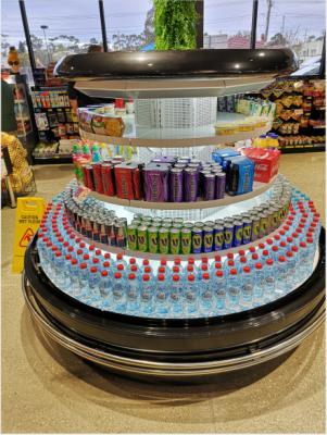 China Escaparate vertical de la exhibición de las verduras comerciales con mejores ventas del multideck con las ruedas para el refrigerador abierto del supermercado para el frui en venta
