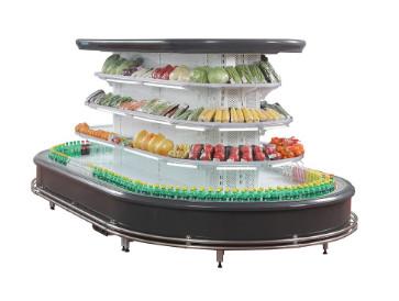China Escaparate vertical de la exhibición de las verduras comerciales con mejores ventas del multideck con las ruedas para el refrigerador abierto del supermercado para el frui en venta