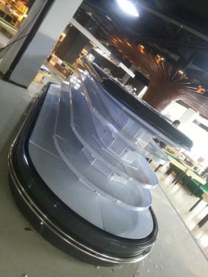 중국 Supermarket hypermarket color steel multideck vertical annular open chiller showcase for fresh food beverage meat dairy 판매용