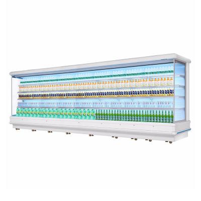 China Escaparate abierto de la exhibición de Multidesk del refrigerador del supermercado del compresor de Embraco en venta