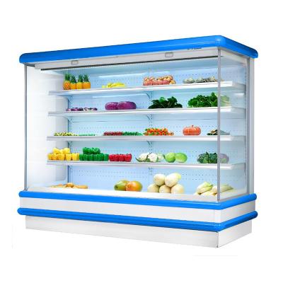 China Equipo de refrigeración modificado para requisitos particulares del supermercado del escaparate de la lechería de la leche de la exhibición de la fruta del color en venta