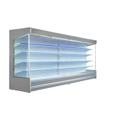 China Kühler-Luftschleier-Kühlschrank 110v 60hz Multideck offener vorderer lärmarm zu verkaufen
