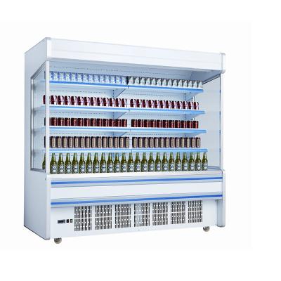 China Kühler-Luftschleier-Kühlschrank 110v 60hz Multideck offener vorderer lärmarm zu verkaufen
