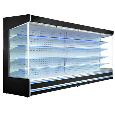 China El blanco llevó el estante ajustable que encendía el refrigerador abierto de Multideck en venta