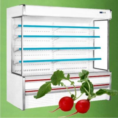 China Escaparate abierto del supermercado del refrigerador del montante blanco/rojo con la capacidad grande para la tienda en venta