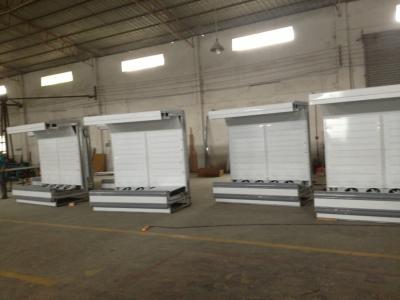 China Escaparate abierto del supermercado del refrigerador del montante blanco/rojo con la capacidad grande para la tienda en venta