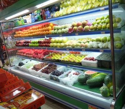 Cina Frigorifero dritto commerciale dell'esposizione, multi lunghezza a distanza del refrigeratore 10m della piattaforma in vendita