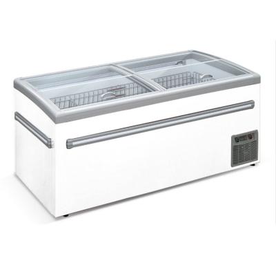 중국 단포스 압축기 R290 18L 슈퍼마켓 아일랜드 냉장고 판매용