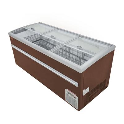 중국 단포스 압축기 R290 18L 슈퍼마켓 아일랜드 냉장고 판매용