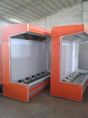 China Sistema de enfriamiento remoto del refrigerador de Multideck de la fruta y verdura del color anaranjado abierto de 3M en venta
