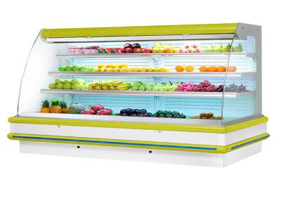 China Refrigerador abierto vertical de la exhibición de la leche de la legumbre de fruta del refrigerador de Multideck en venta
