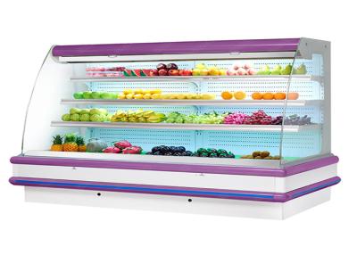 China Refrigerador abierto vertical de la exhibición de la leche de la legumbre de fruta del refrigerador de Multideck en venta