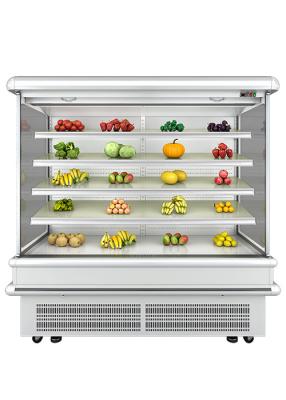 China Einzelner Temperatur Multideck-Anzeigen-Kühlschrank-Schaukasten für Obst und Gemüse zu verkaufen