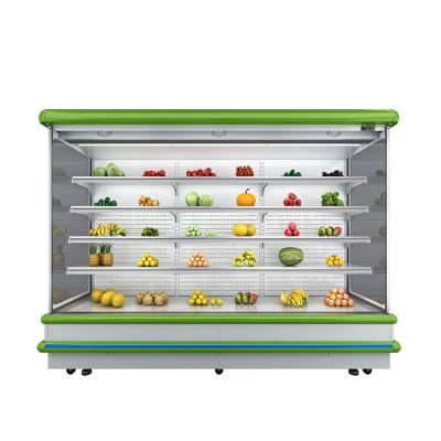 China refrigerador abierto de 2000L Multideck para el escaparate vegetal de la exhibición del supermercado en venta