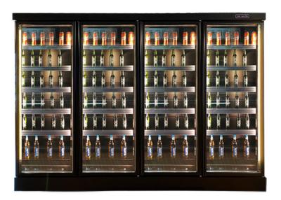 China Refrigerador vertical de Multideck con ahorro de la energía del refrigerador de la barra de la vitrina del licor de la puerta en venta