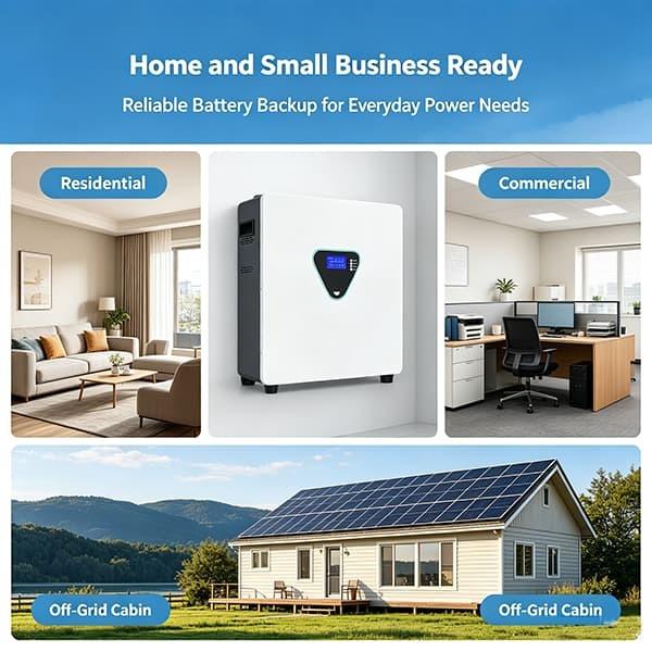 Battery system installation in residential setting showing clean integration